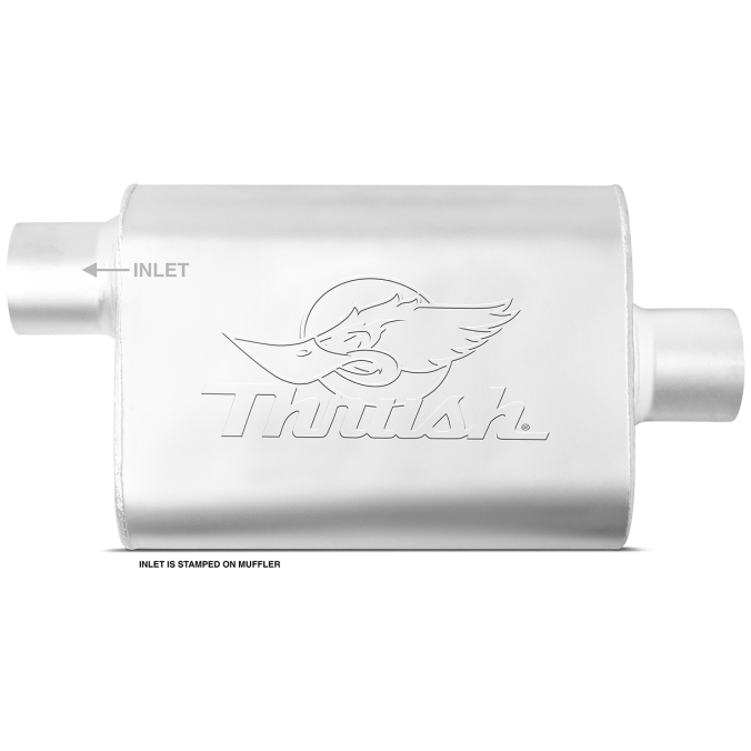 Thrush® Welded Muffler - Offset / Center - Thrush® Exhaust P/N: 17655 ...