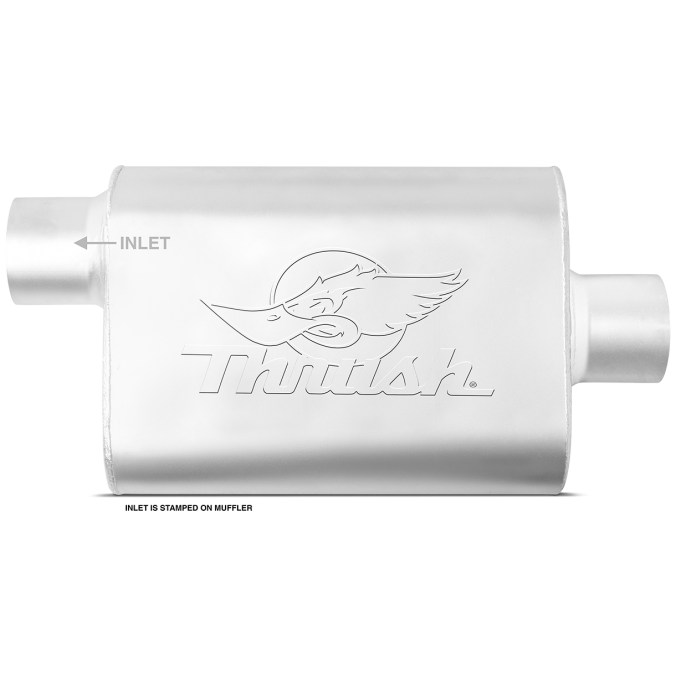 Thrush® Welded Muffler - Offset / Center - Thrush® Exhaust P/N: 17656 ...
