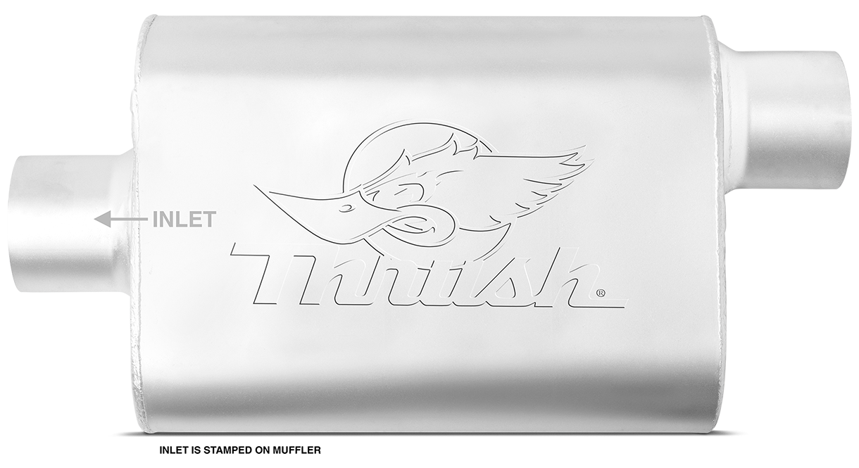 Thrush® Welded Muffler - Center / Offset - Thrush® Exhaust P/N: 17650 ...