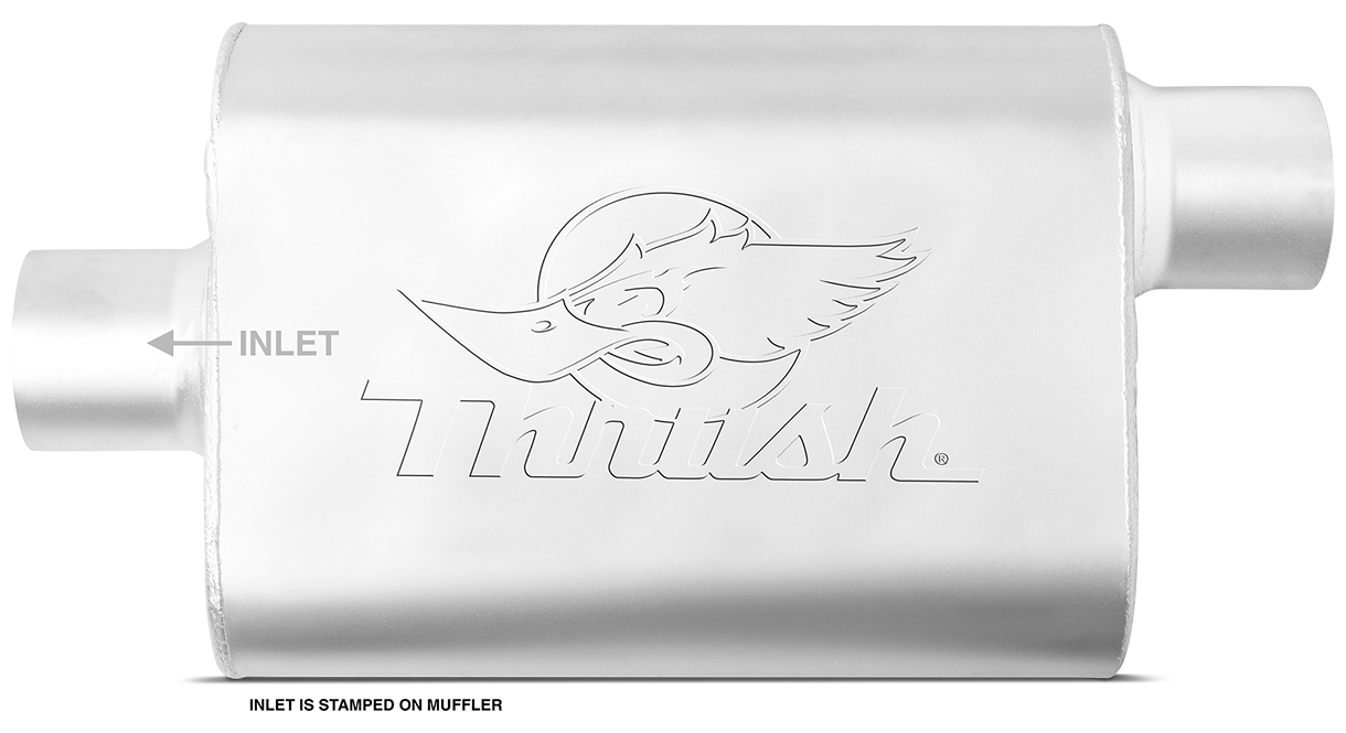 Thrush® Welded Muffler - Center / Offset - Thrush® Exhaust P/N: 17651 ...