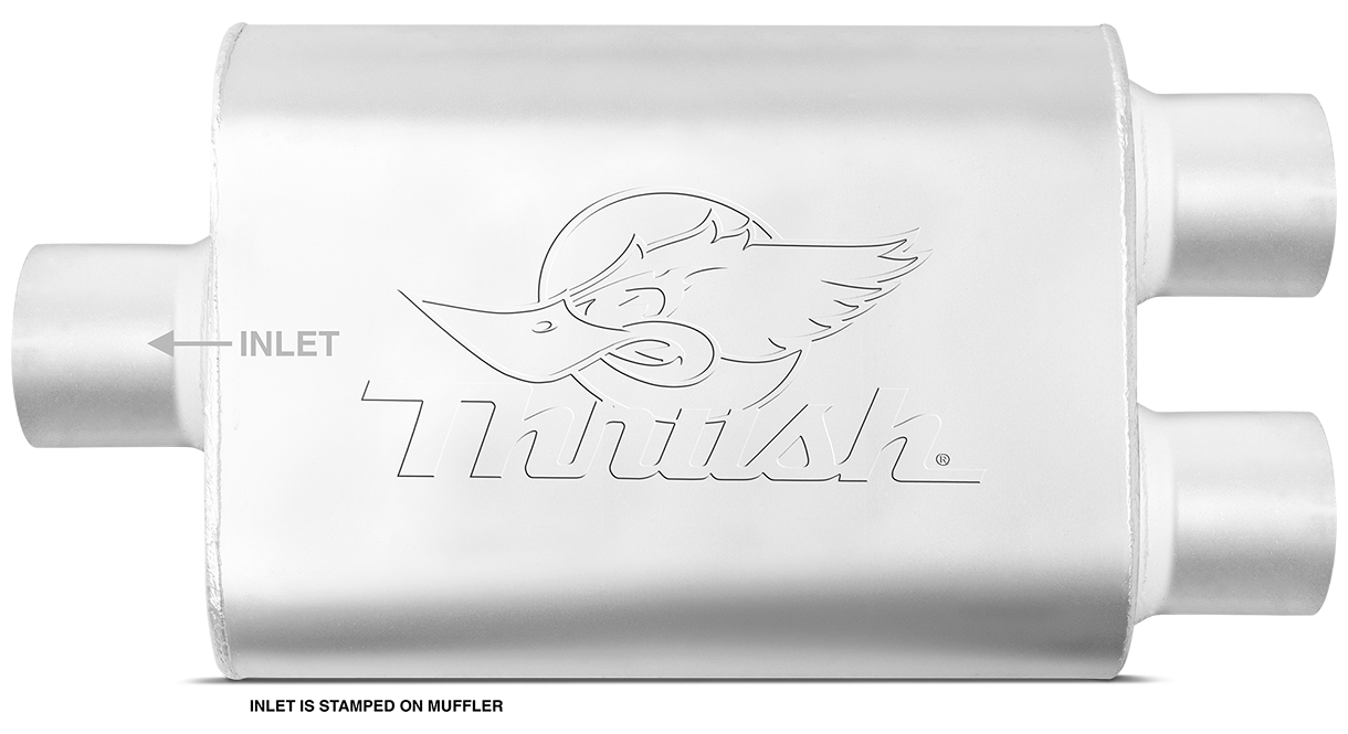 Thrush® Welded Muffler - Center / Dual Offset - Thrush® Exhaust P/N ...