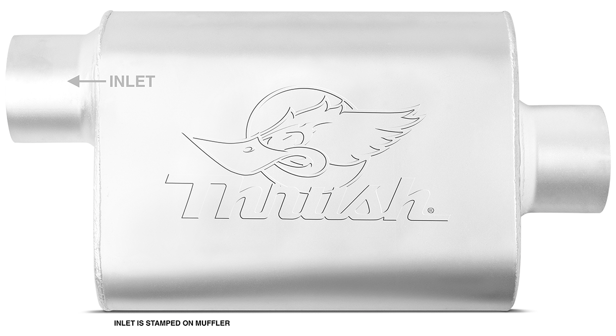Thrush® Welded Muffler - Offset / Center - Thrush® Exhaust P/N: 17657 ...