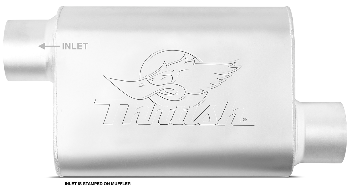 Thrush® Welded Muffler - Offset / Offset - Thrush® Exhaust P/N: 17660 ...