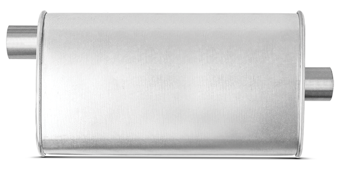 Thrush® Turbo Muffler - Offset / Center - Thrush® Exhaust P/N: 17717 ...