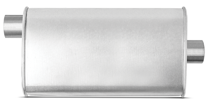 Thrush® Turbo Muffler - Offset / Center - Thrush® Exhaust P/N: 17718 ...